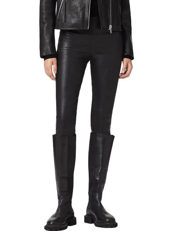ALLSAINTS Cora Leather Leggings - Black