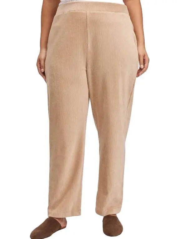 Foxcroft Caden Plush Corduroy Pants - Khaki