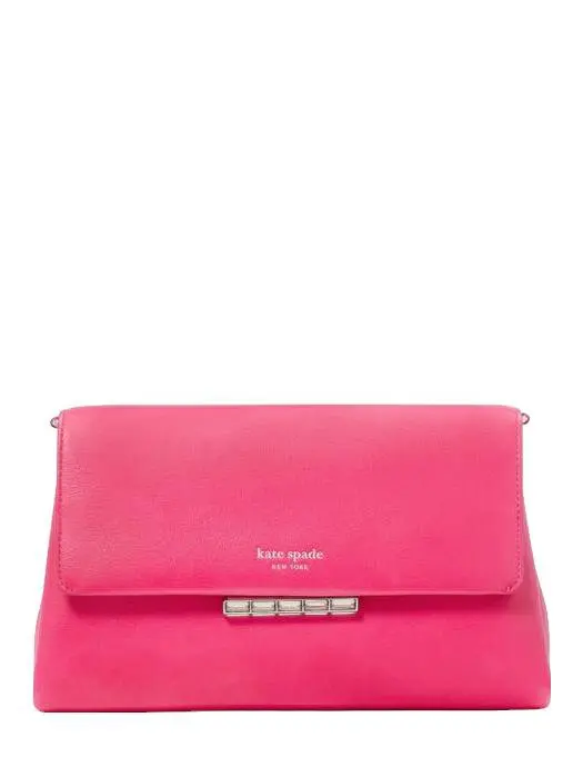 Kate Spade New York Grace Embellished Lock Leather Crossbody Bag - Rosehip