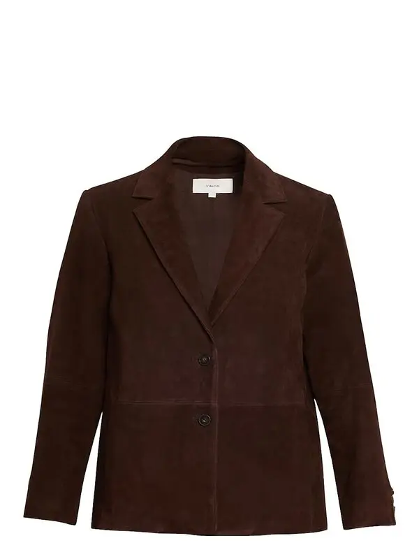 Vince Single-breasted Suede Blazer - Choc