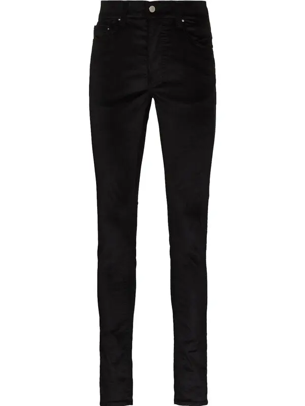 Amiri Stack Skinny Velour Pants - Black