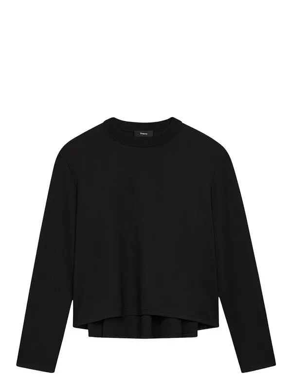 Theory A-line Crewneck Pullover - Black
