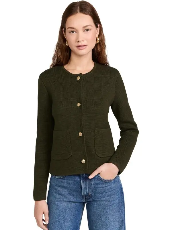 ALEX MILL Paris Sweater Jacket - Olive