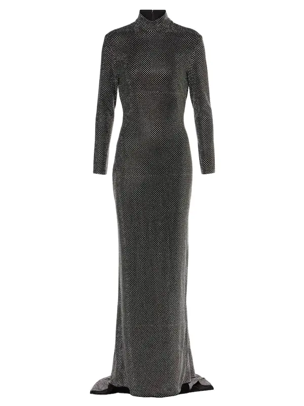 Solace London Vivienne Embellished Gown - Black