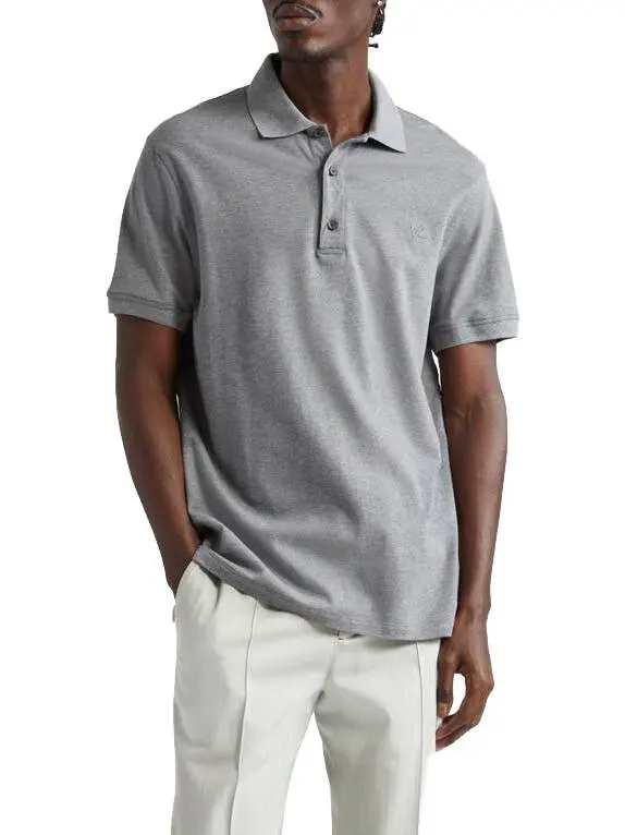 Isaia The Logo Polo - Grey