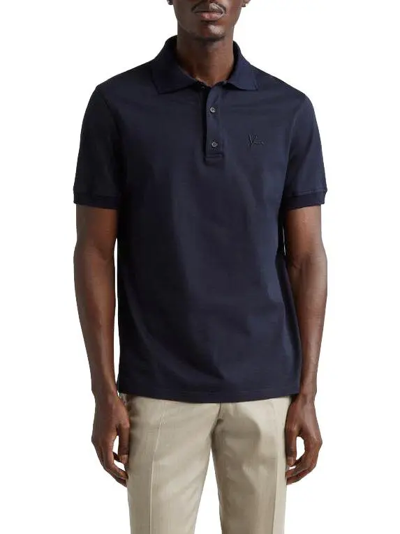 Isaia The Logo Polo - Navy