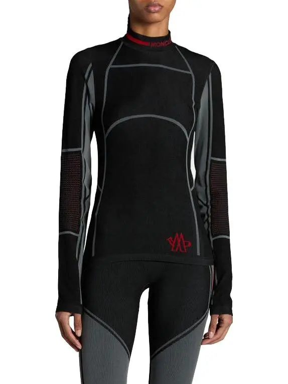 Moncler Long-sleeve Active T-shirt - Black
