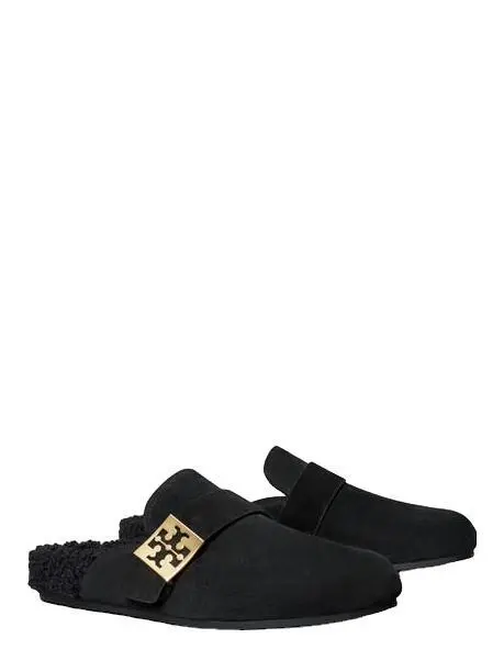 Tory Burch Mellow Faux Shearling Lined Mule - Perfect Black /perfect Black