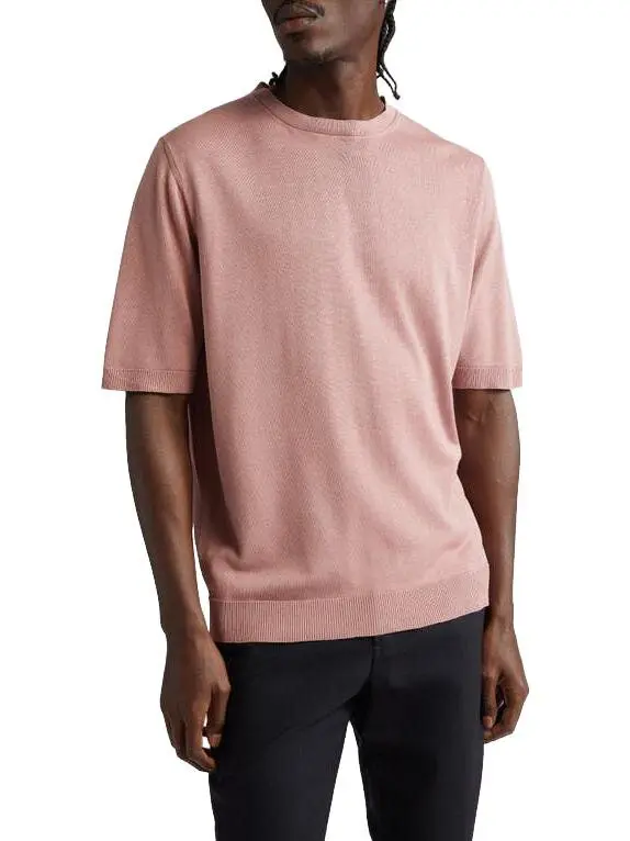 Isaia Silk Sweater - Light Pink