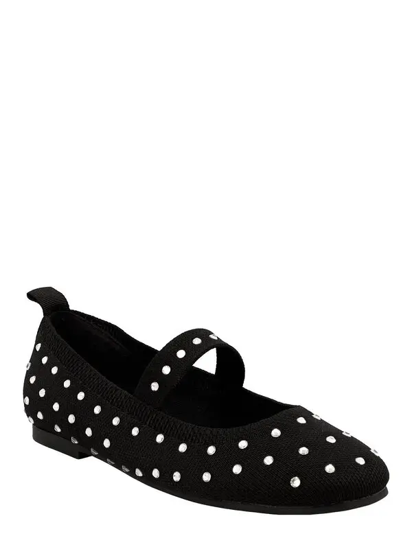 Mia Seema Mary Jane Flat - Black