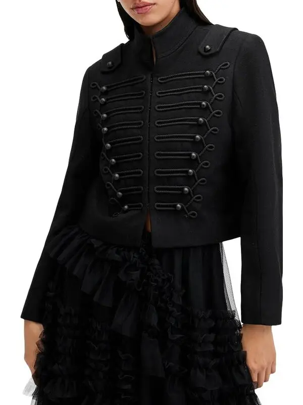 ALLSAINTS Rummy Double Breasted Wool-blend Jacket - Black