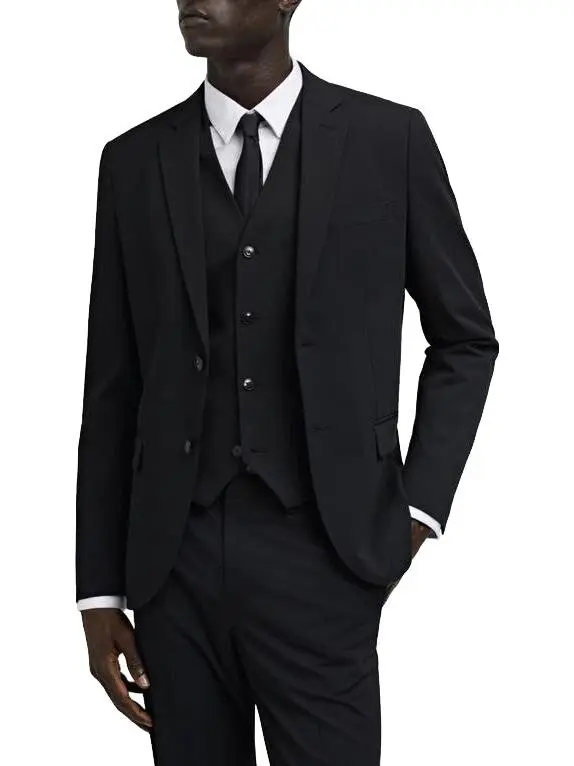 Mango Slim-fit Sport Coat - Black
