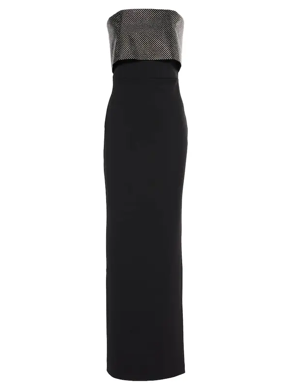 Solace London Brandi Embellished Gown - Black