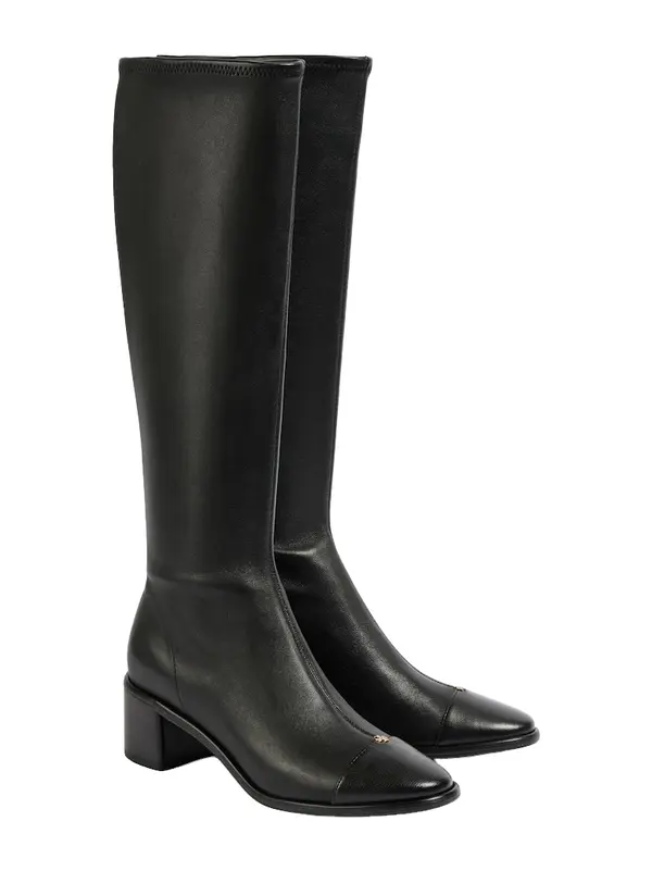 Tory Burch Leather Knee-high Boots - Black