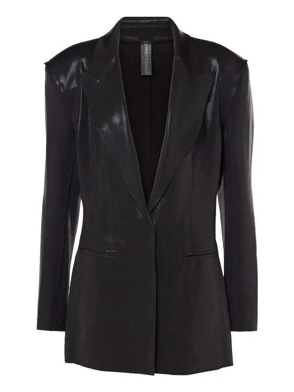 Norma Kamali Lamé Blazer - Black
