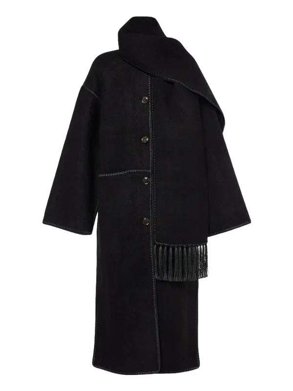 TOTEME Wool-blend Scarf Coat - Black