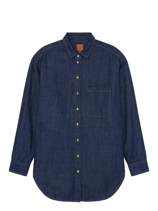 JAMIE HALLER Essential Denim Shirt - Raw Rinse