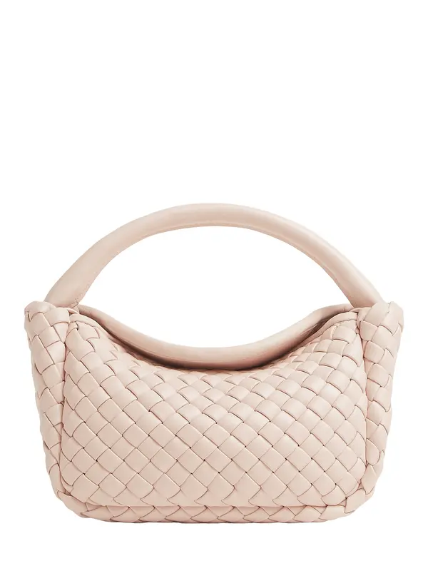 Bottega Veneta Mini Lambskin Cobble Top-handle Bag - Pink