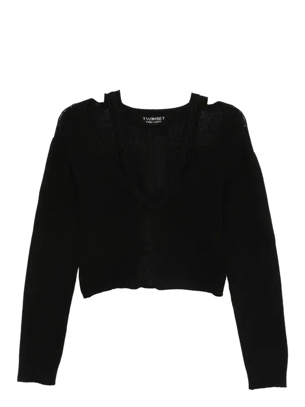 TWINSET X Marco Rambaldi Cropped Cardigan - Black