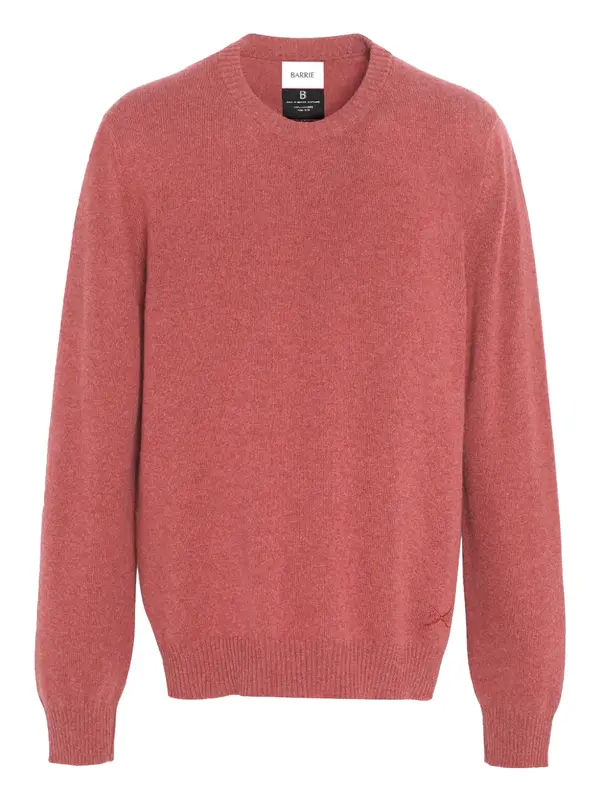 BARRIE B Label Cashmere Jumper - Red