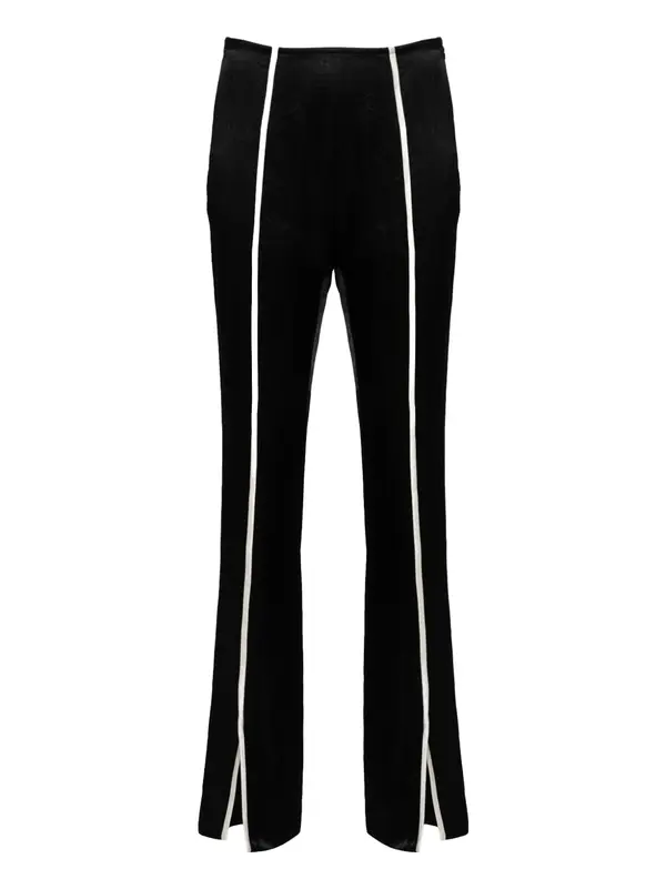 Nanushka Contrasting-trim Slim Trousers - Black