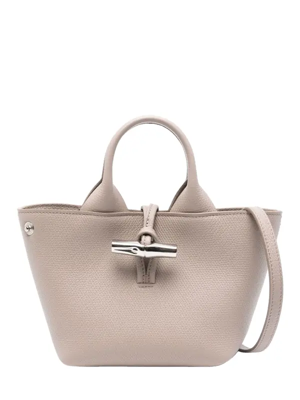 Longchamp Le Roseau Xs Leather Tote Bag - Neutrals