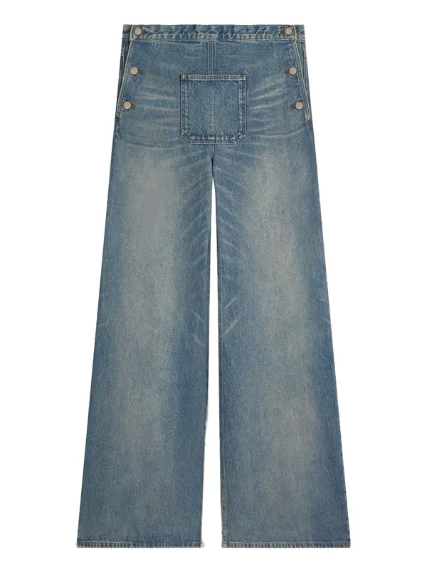 COURREGES Mid-rise Wide-leg Jeans - Blue