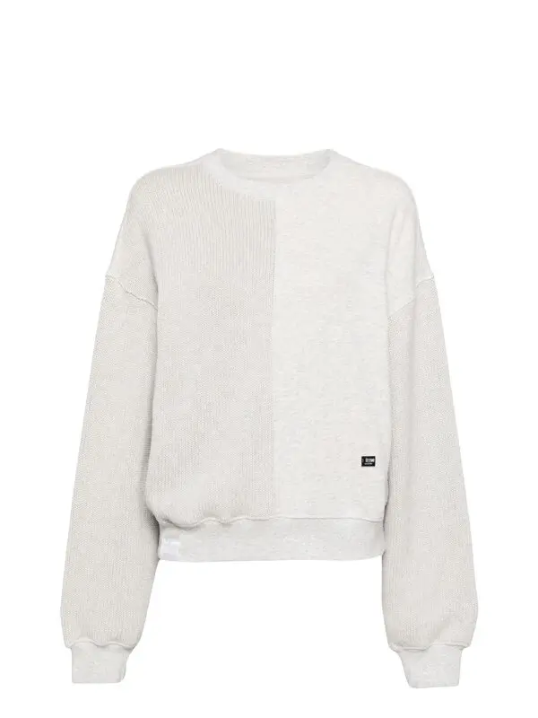 Izzue Patchwork Crewneck Sweatshirt - Grey
