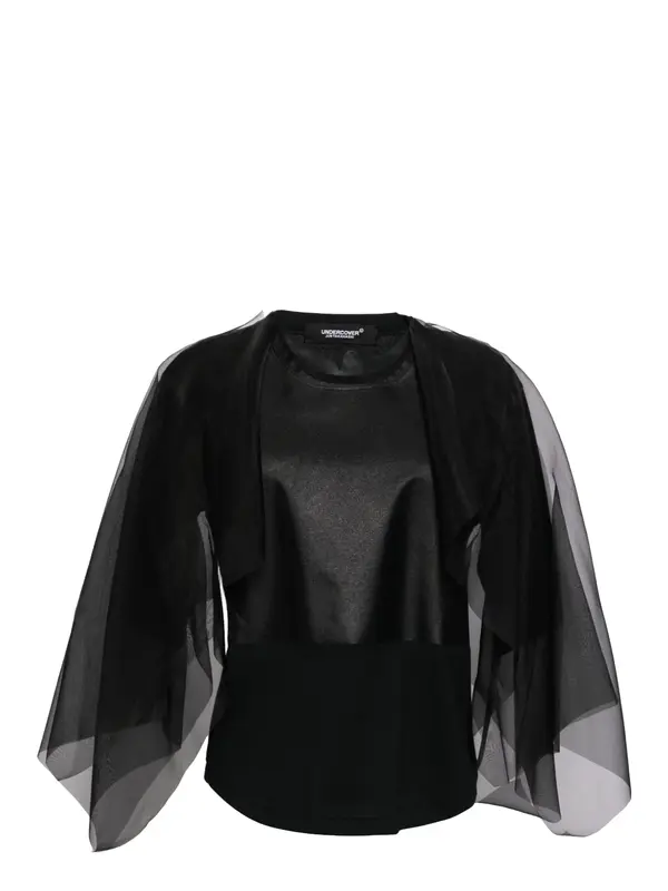 UNDERCOVERISM Semi-sheer T-shirt - Black