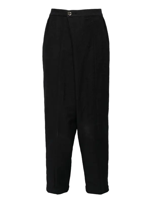 CHIAHUNG SU Dyed Tapered Trousers - Black