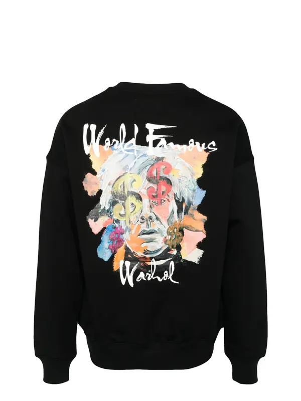 MUSIUM DIV. Graphic-print Cotton Sweatshirt - Black