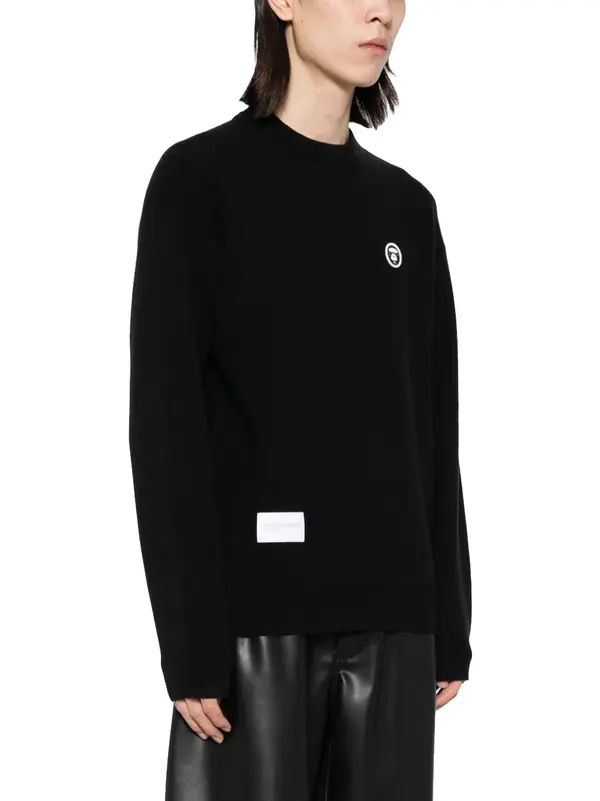 AAPE BY *A BATHING APE Moonface Logo Jumper - Black