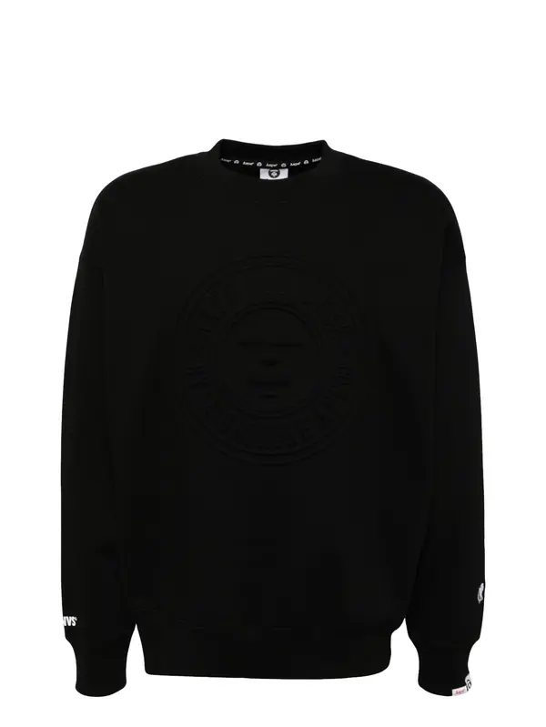 AAPE BY *A BATHING APE Embossed Logo-print Sweatshirt - Black