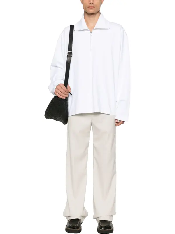 Studio Nicholson Half-zip Sweatshirt - White