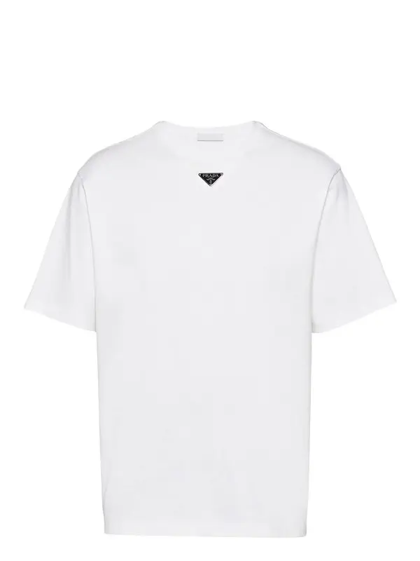 Prada Cotton Triangle T-shirt - White