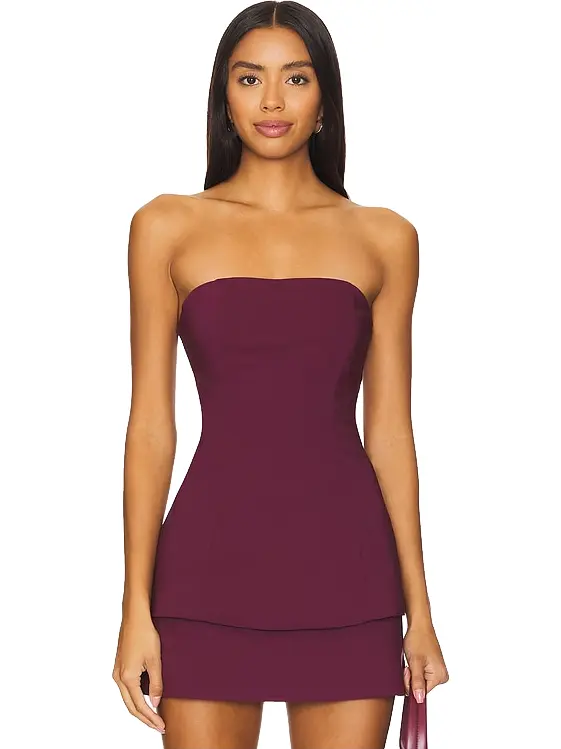 House Of Harlow 1960 X Samia Top - Burgundy