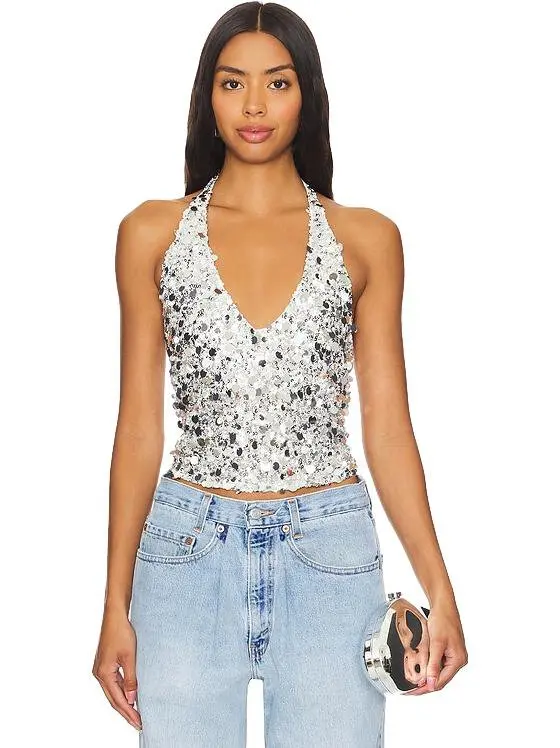 Show Me Your Mumu All That Top - Metallic Silver