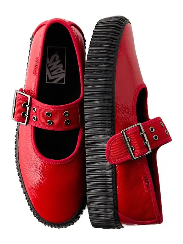 VANS Creeper Mary Janes - Patent Racing Red