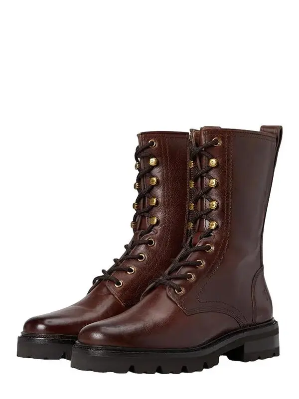 THE FRYE COMPANY Olivia Combat Boot - Bourbon