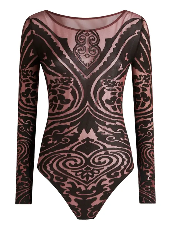 Etro Paisley-print Bodysuit - Pink