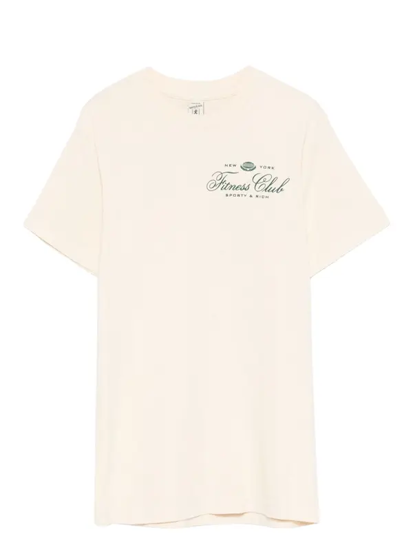 SPORTY & RICH Fitness World T-shirt - Neutrals