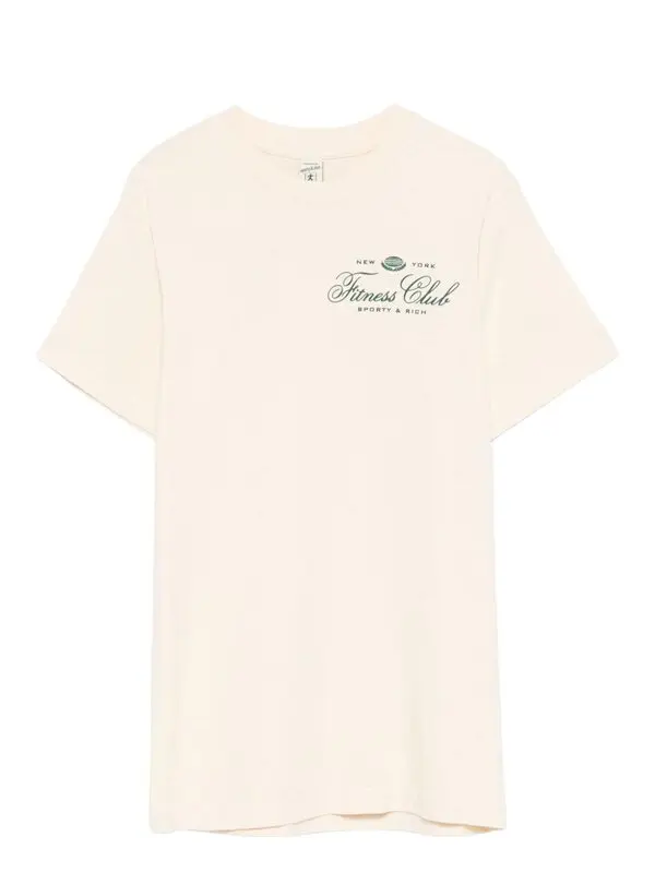 SPORTY & RICH Fitness Club Cotton T-shirt - Neutrals