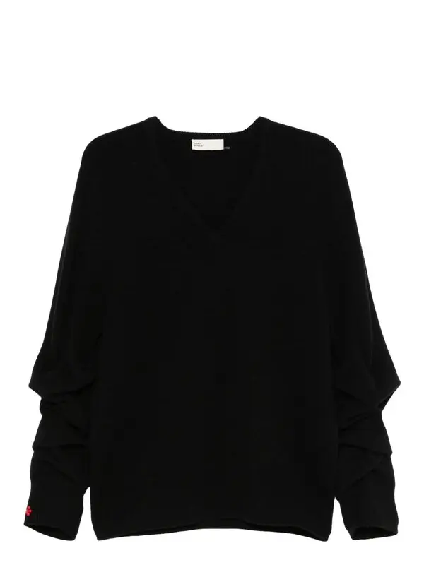 Tory Burch Ruched Sweater - Black