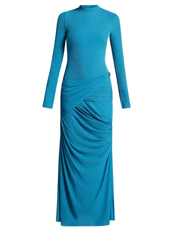 CHATS BY C.DAM Draped Maxi Dress - Blue