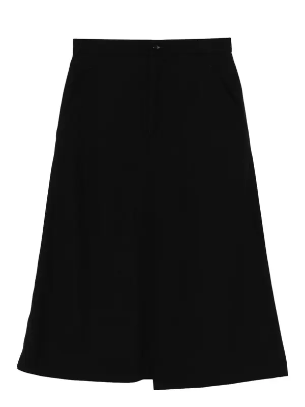 Comme Des Garçons Wool Midi Skirt - Black