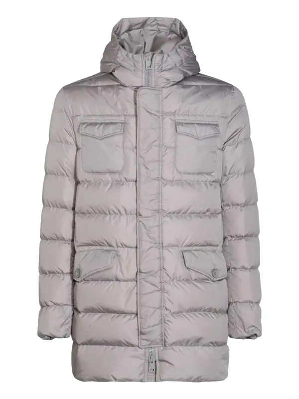 Herno Hooded Padded Coat - Grey