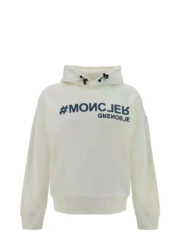 Moncler Raised-logo Hoodie - White