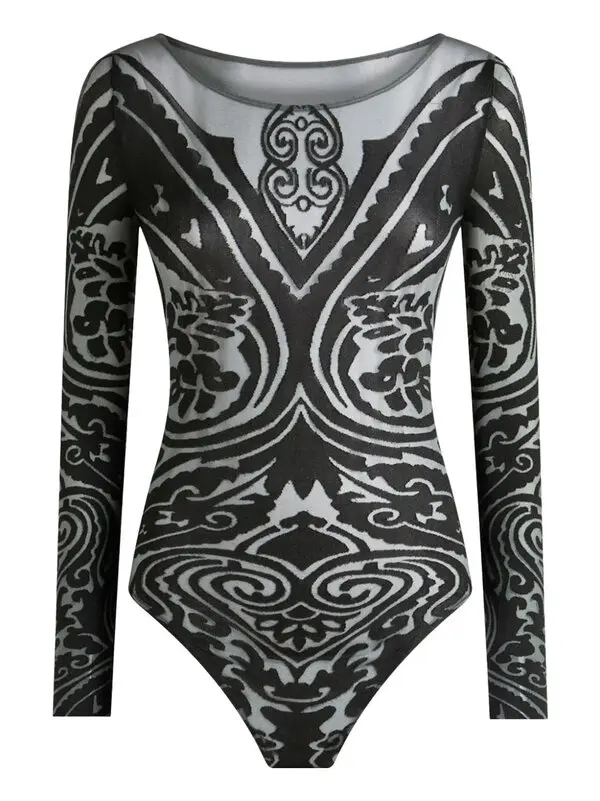 Etro Paisley-print Bodysuit - Black