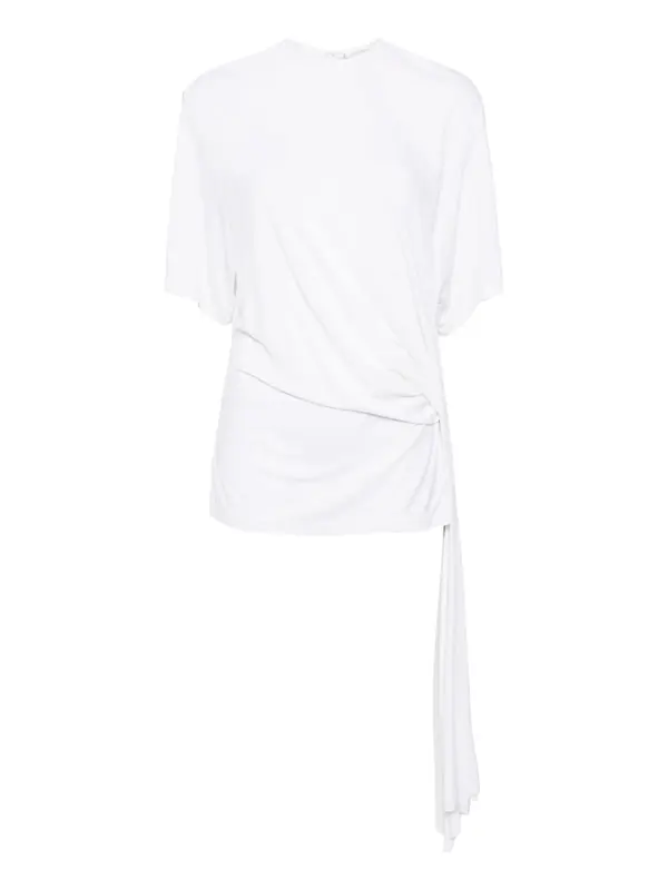 Christopher Esber Side Cowl Drape Tee - White