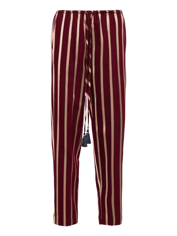 FORTE_FORTE Striped Tapered Trousers - Red